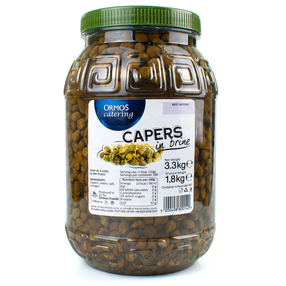Capers in Brine 3.3Kg - Ormos Trades Limited